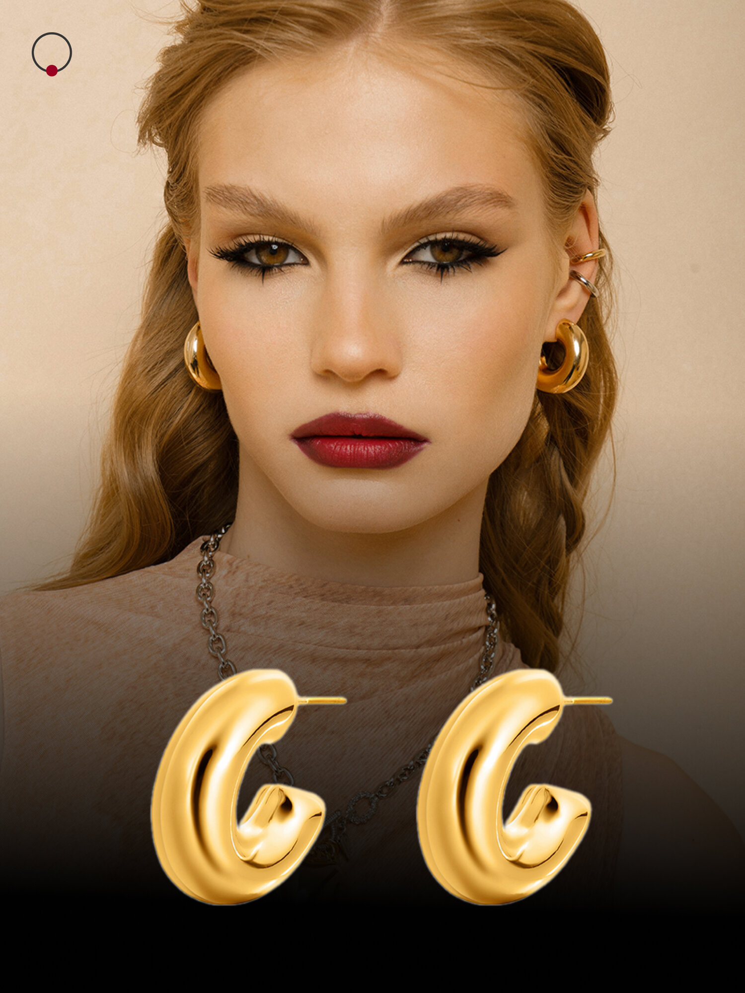 Серьги конго, пусеты