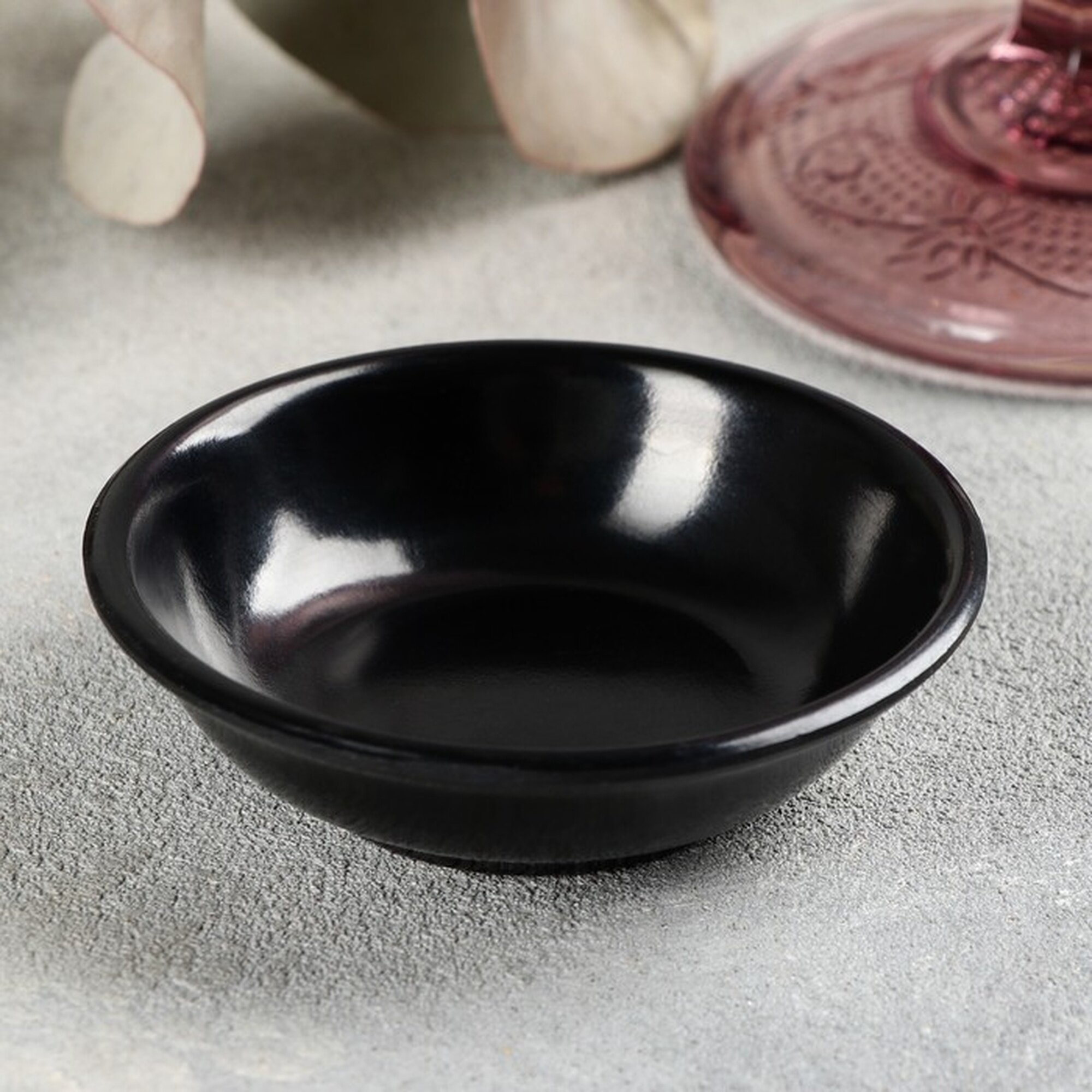 Соусник SKYPHOS “Черный Восток” d=7,2 см, 40мл, пластик, черный