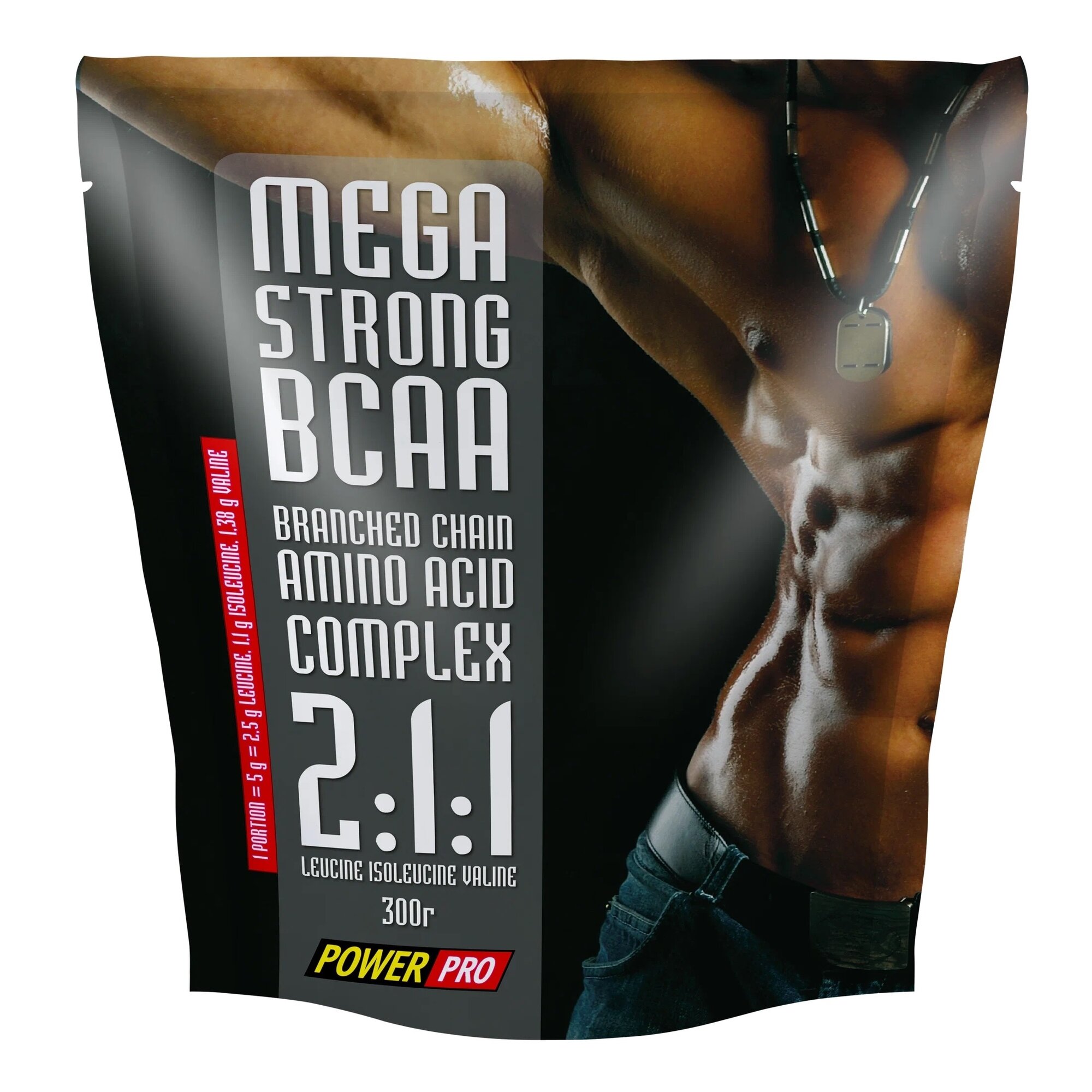 БЦАА Защищает мышцы от разрушения BCAA 2:1:1 300 гр (Power Pro)