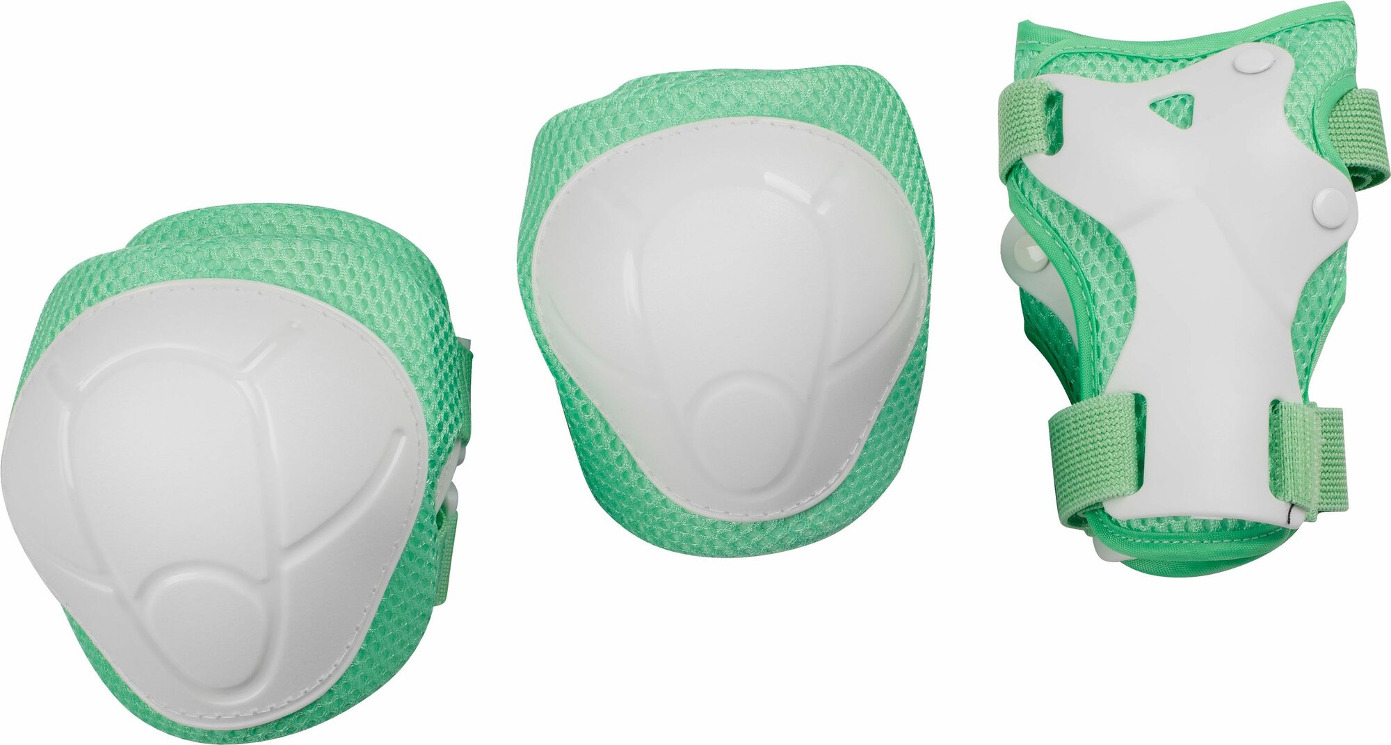 Комплект защиты Funny Animals 108 мятно-белый для роликов и самоката