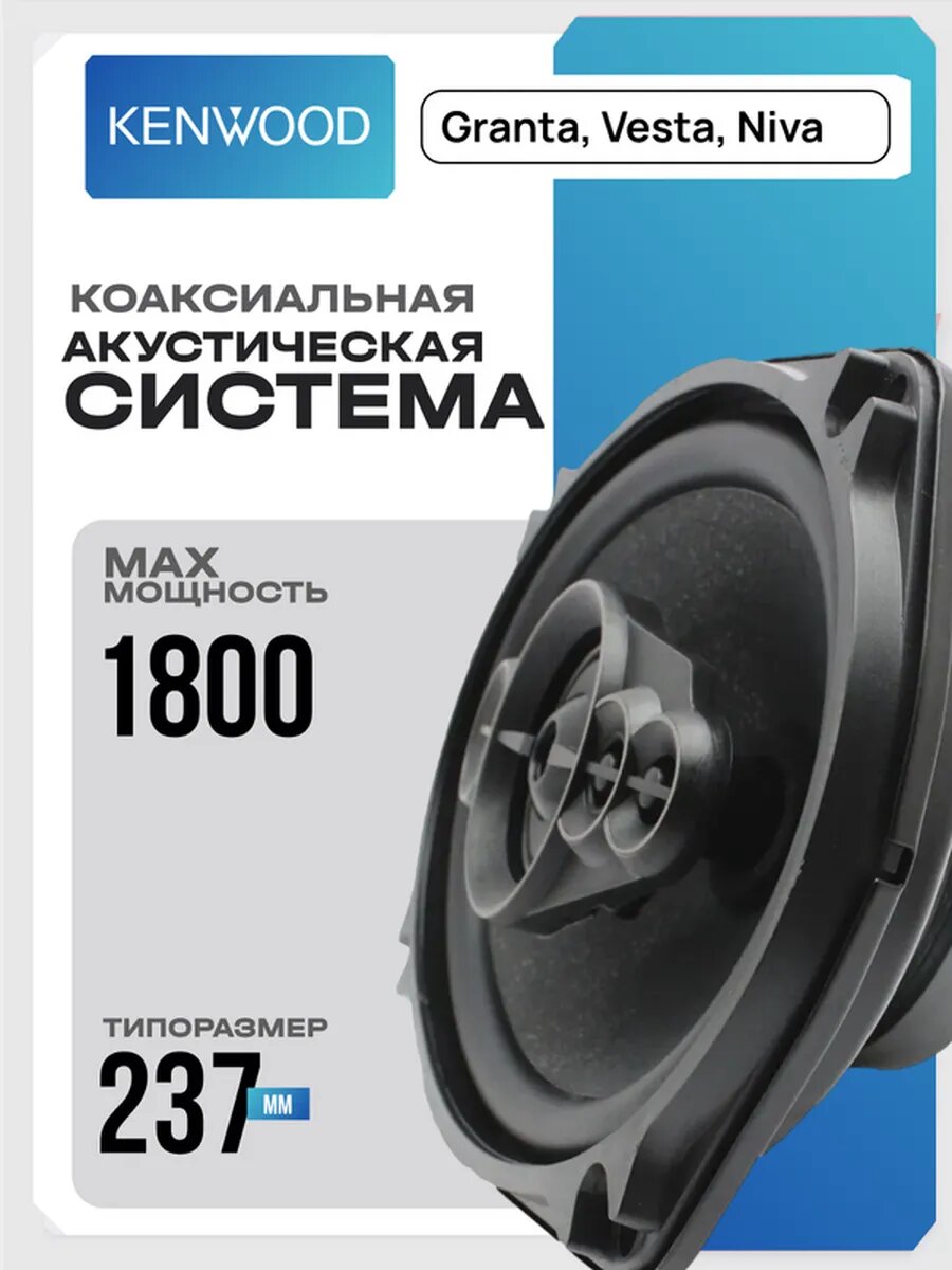 Kenwood KFC 1800W 16x24 см автомобильные динамики