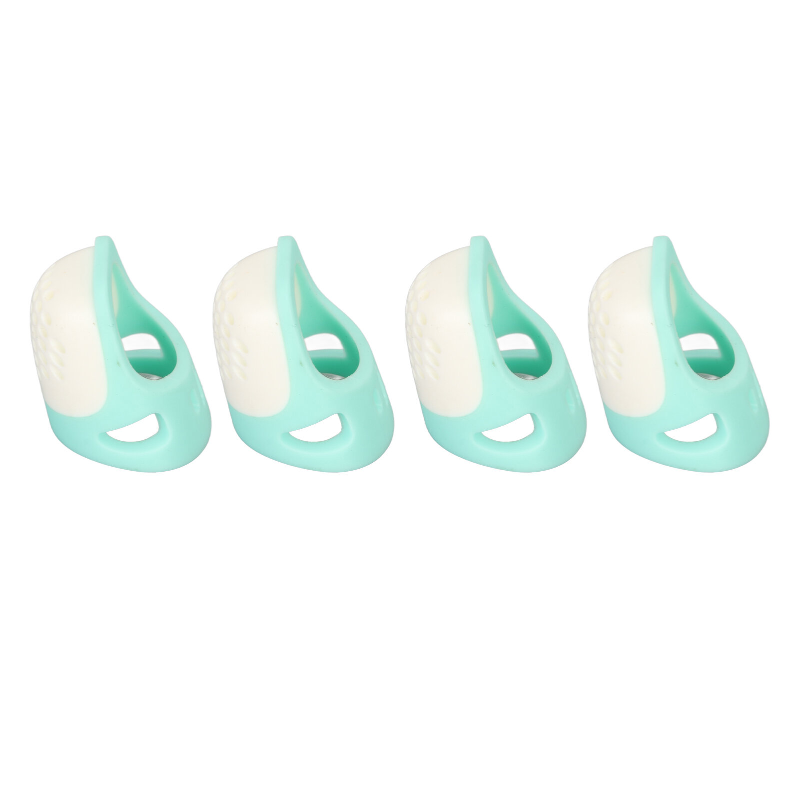 4 шт, наперсток для шитья, зеленый, белый, с открытым верхом, многоразовый, портативный, прочный, силиконовый, наперсток для шитья, ручная работа в стиле ретро