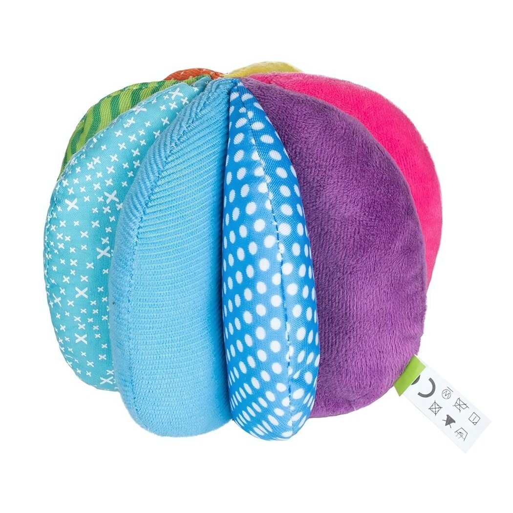 Мягкий мяч развивающий 'Fancy Baby', 20см, трикотажный, разноцветный