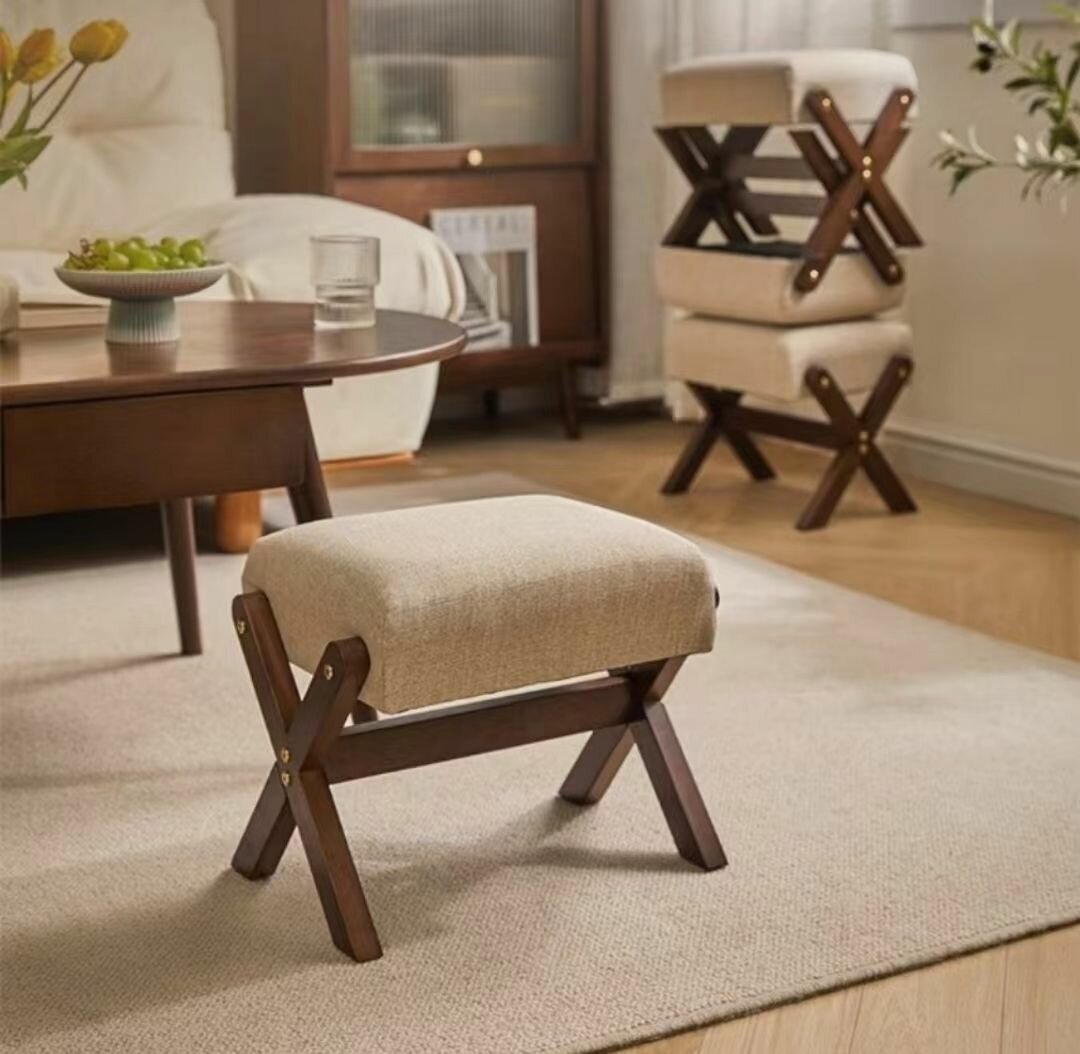 Бытовой низкий табурет из цельного дерева, мягкая поверхность сиденья, удобное сидение