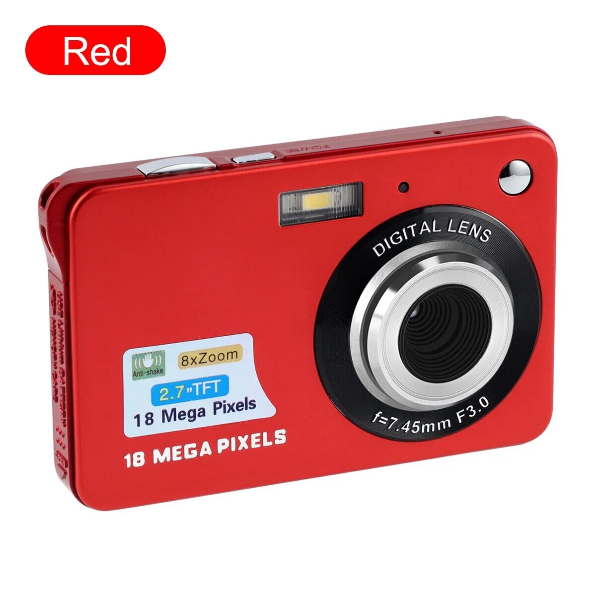 Новая цифровая камера HD 18MP 2.7' TFT LCD экран Камера типа «наведи и снимай» 8-кратный зум*