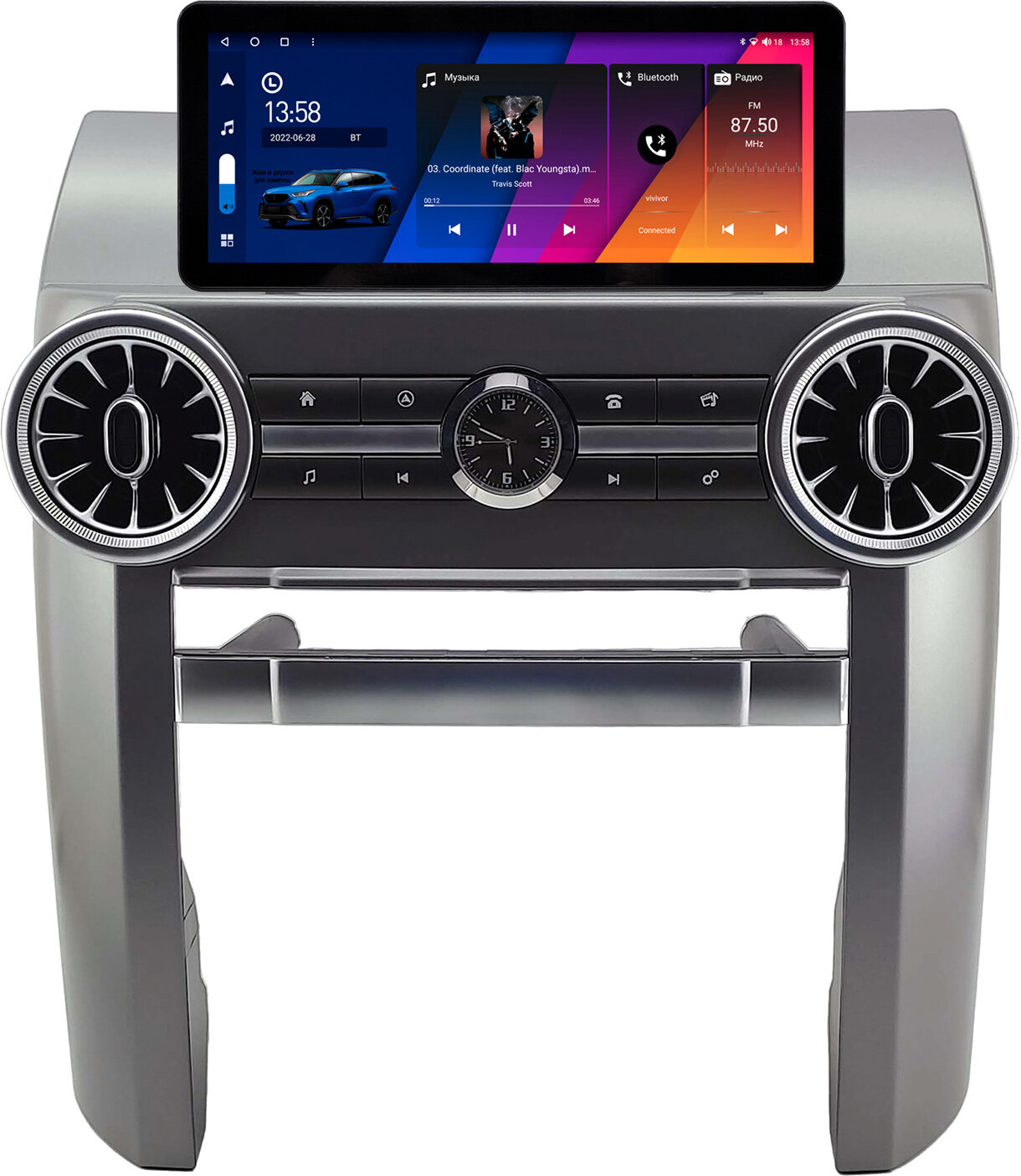 Штатная магнитола Land Rover Discovery 3 2004-2009 10.25 дюйма Canbox M-Line 7715-2653 Android 10 (4G-SIM, 4/64, DSP, QLed) Audi Style