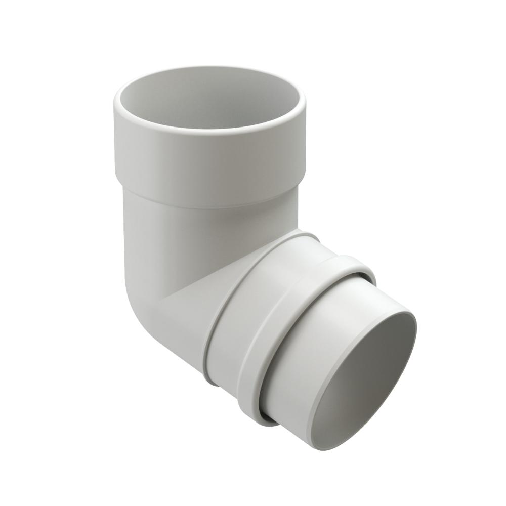 Docke LUX Колено 72° (Пломбир), диаметр трубы 100, толщина 1.9