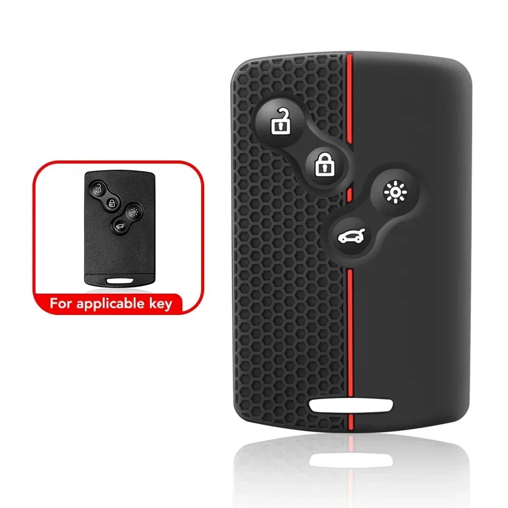 Силиконовый чехол для автомобильного ключа для Renault Duster Captur Clio Logan Megane 1 2 3 Koleos Scenic Nema Fluence Zoe, аксессуар Red