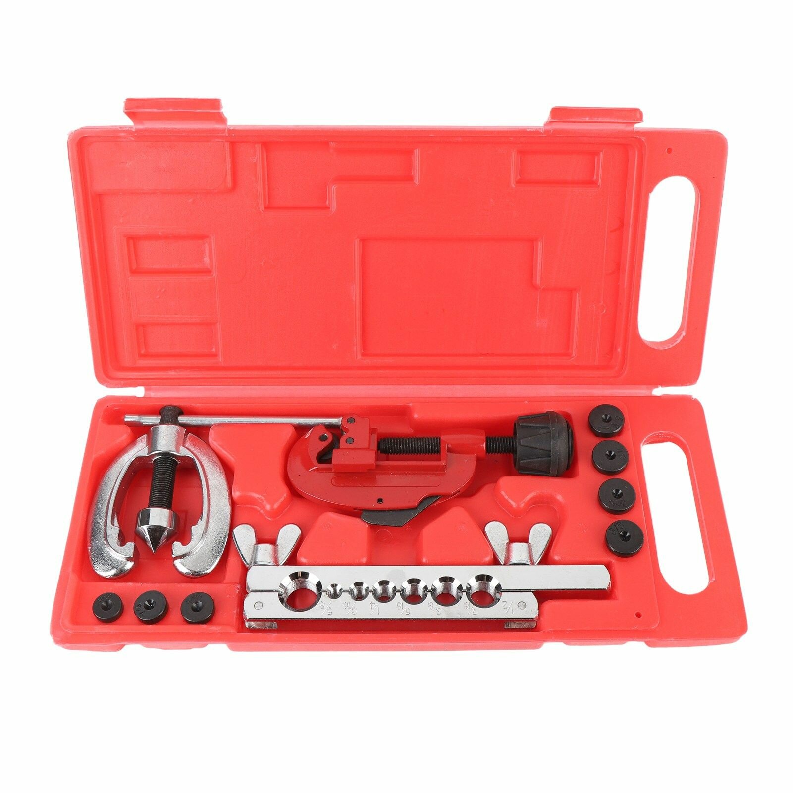 Набор для развальцовки труб, 45 градусов, стальной сплав, 7 адаптеров, для ремонта тормозных магистралей