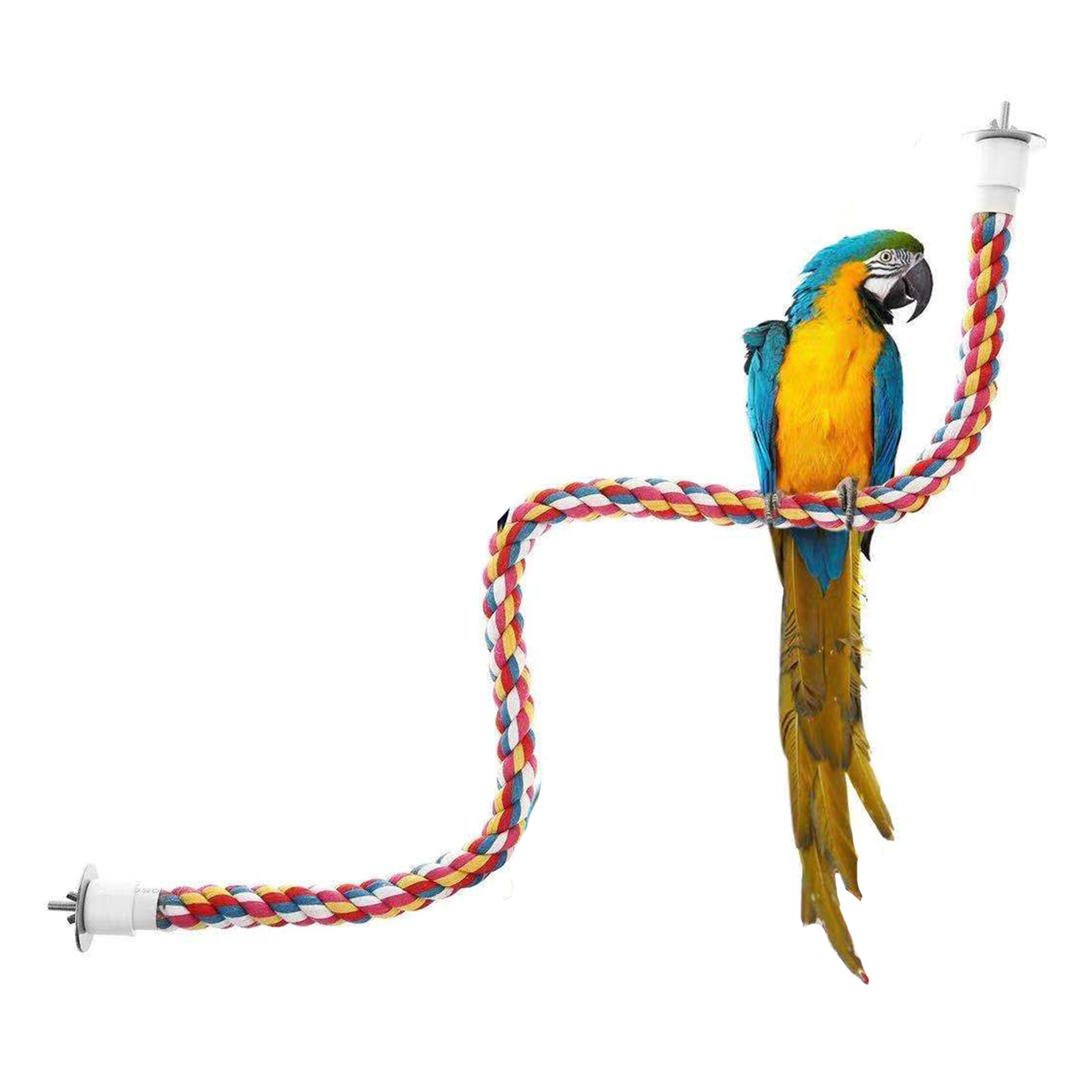 Попугайная Веревочная Насест: 40-105 См Хлопковая Веревка Без Инструментов Монтаж - Игрушка Для Жевания И Лазания Для Координации Лап Для Попугаев И Канареек