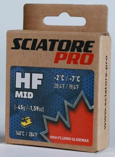 Парафин лыжный Sciatore Pro HF MID 45гр. синий -2°.-7°