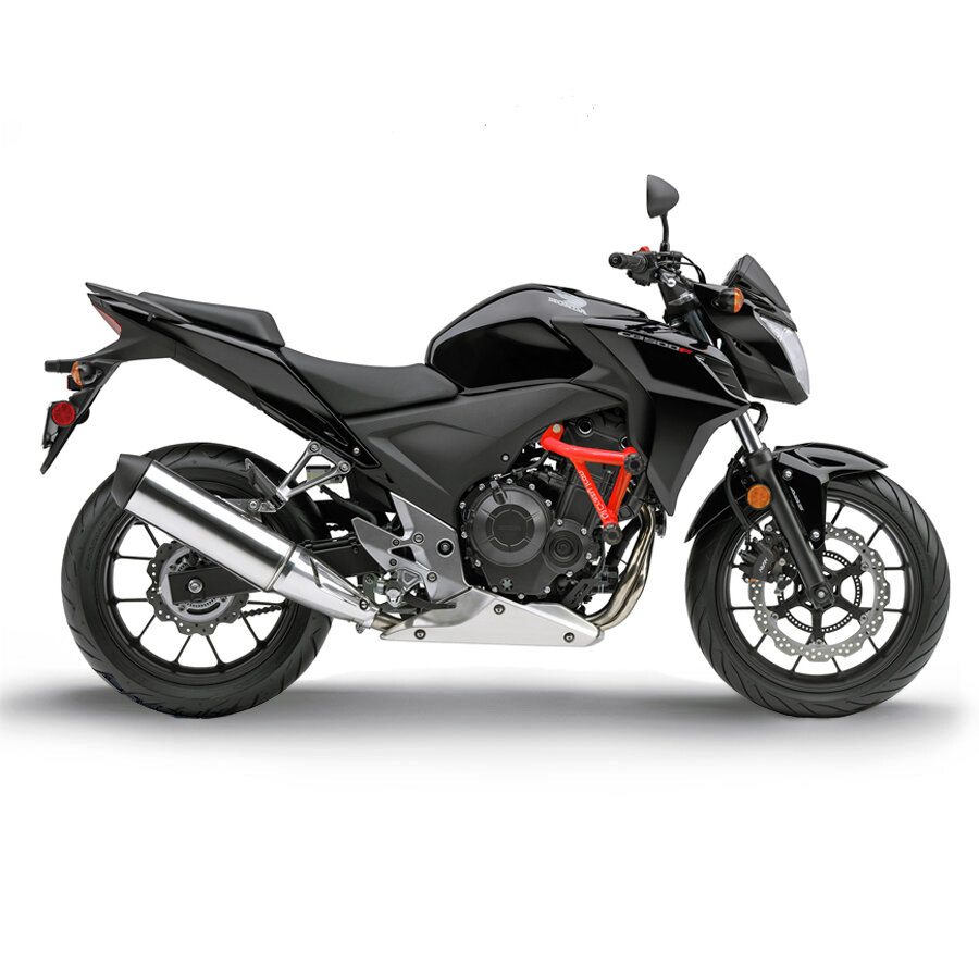 Защита RACE RAIL CRAZY IRON HONDA CB400F, CB500F, CB500X 13-22, чёрный матовый цвет