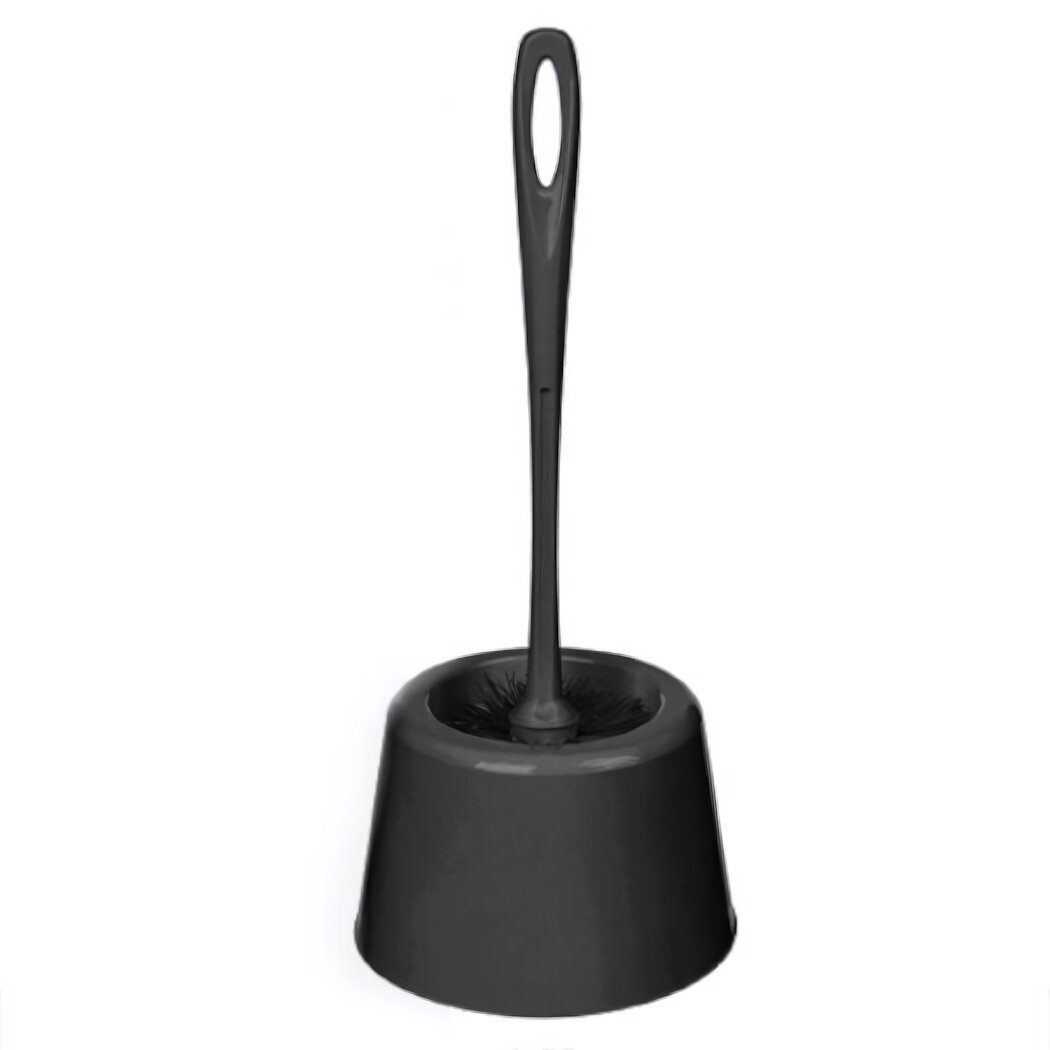 Туалетная щетка с подставкой 'Rambai' Black, удобство и гигиеничность