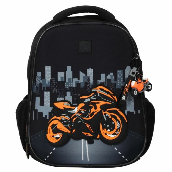 Ранец First "Moto drive" кокос, спинка эргономичная, 2 отделения, 39*29*16см