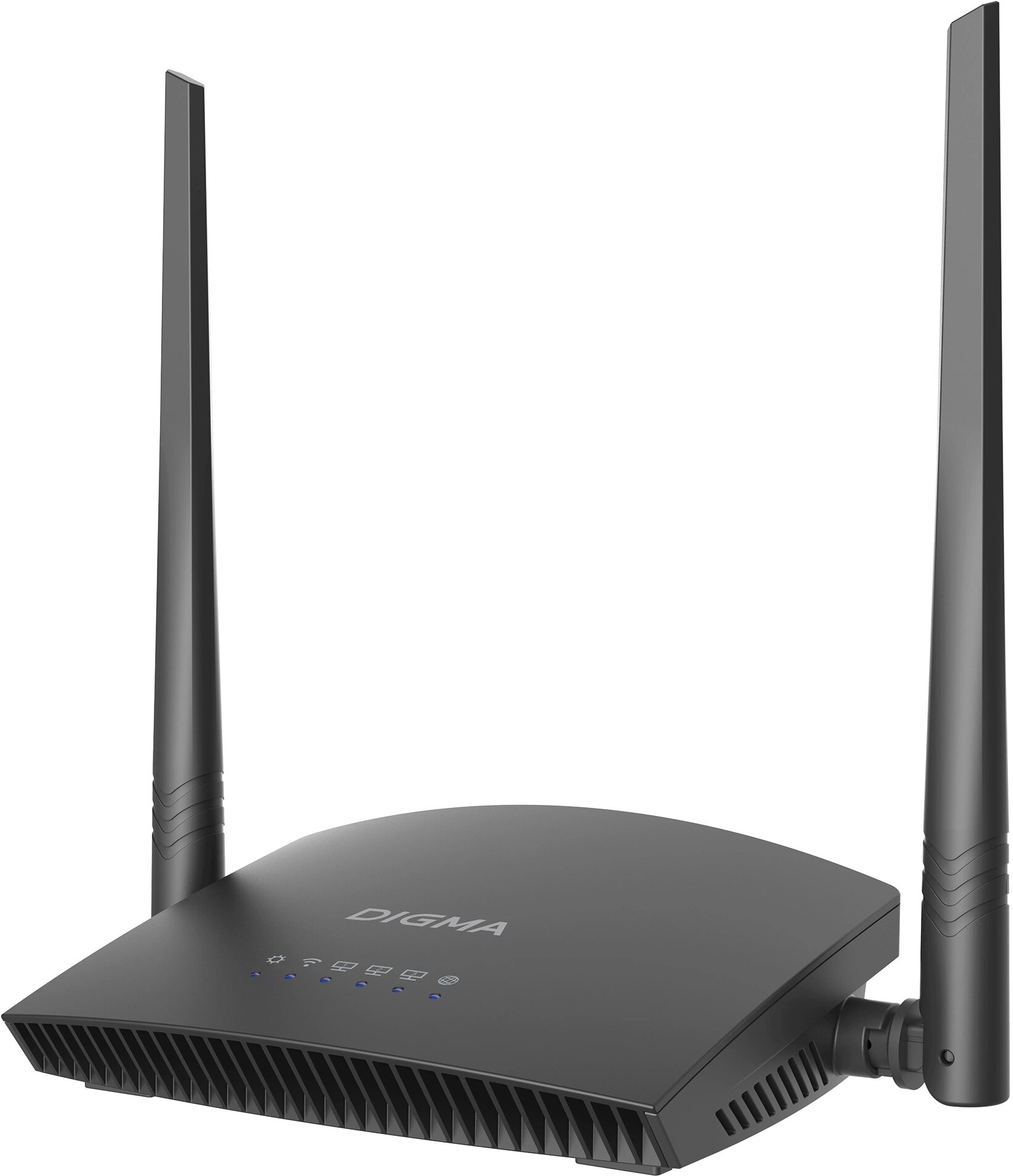 Роутер беспроводной Digma DWR-N301 N300 10/100BASE-TX черный (упак:1шт)