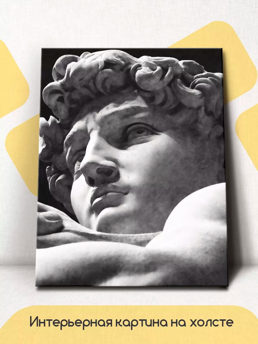 Картина на стену интерьерная Скульптура Давида 45x60 см