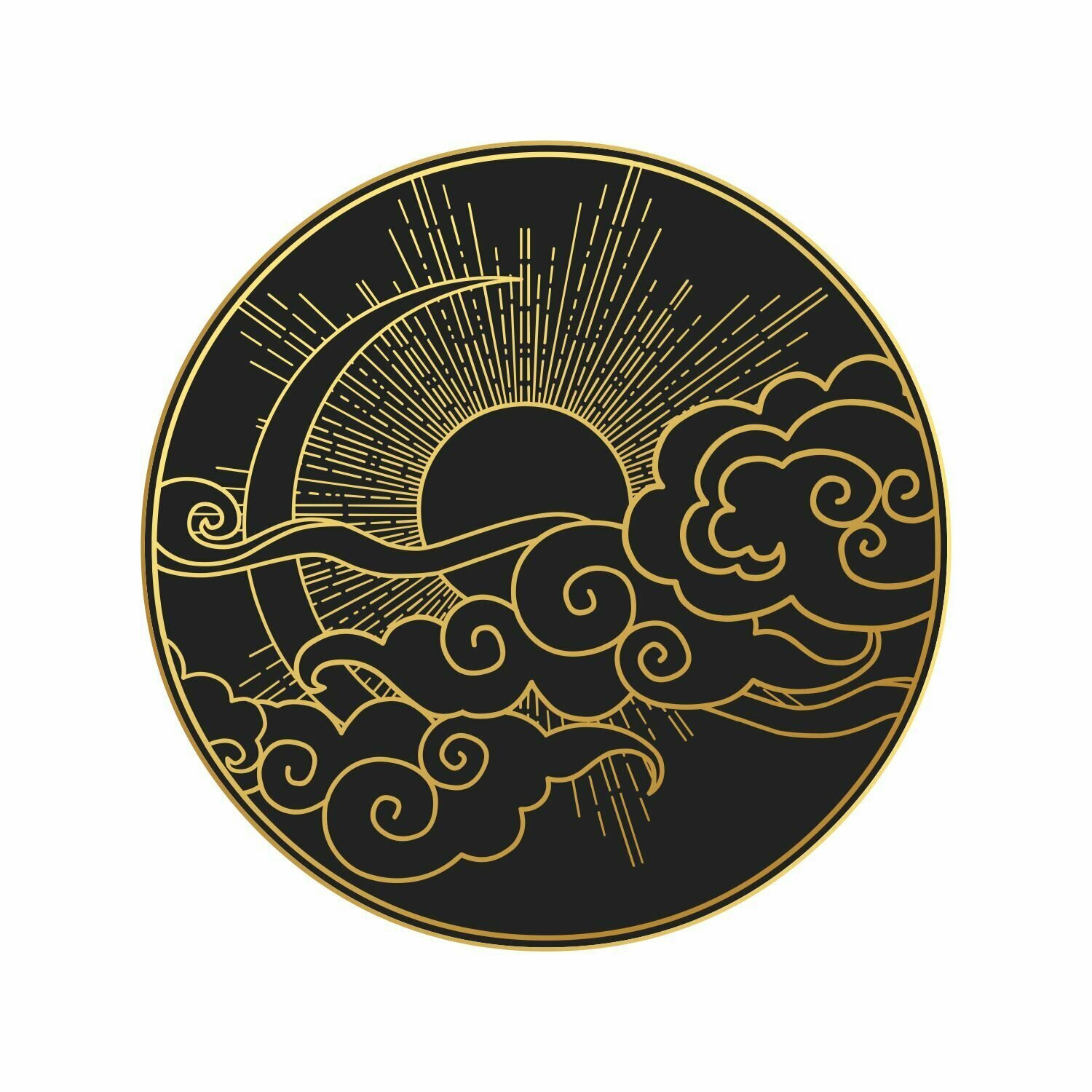 Панно настенное из дерева "Восточный стиль. Лунное затмение 40 х 40 см (Р)