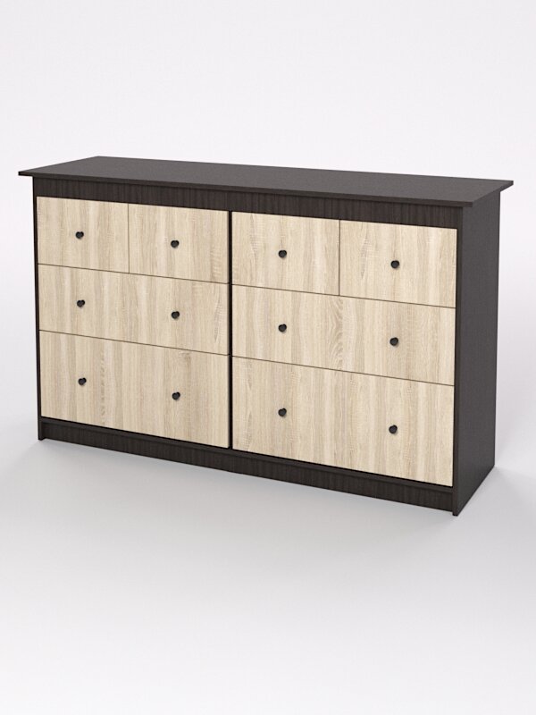 Комод хемнес с 8 ящиками, Дуб Венге и Дуб Сонома. Производитель товара - компания Westcom.