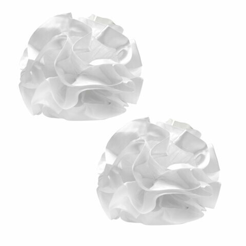 Бант для волос набор 2 шт, диаметр 17 см, на резинке, белый, MONTE VITA, 457115