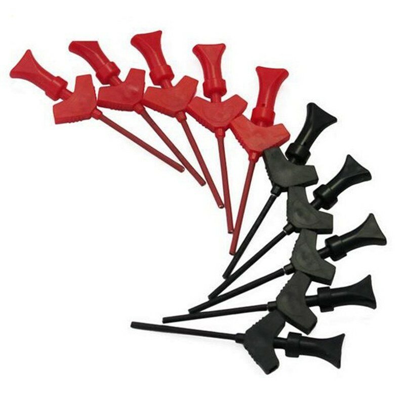 P5003 10 шт. Мини-захват SMD Ic Test Hook Clip Jumper Probe Logic Analyzer Testing Accessories - Красный и черный