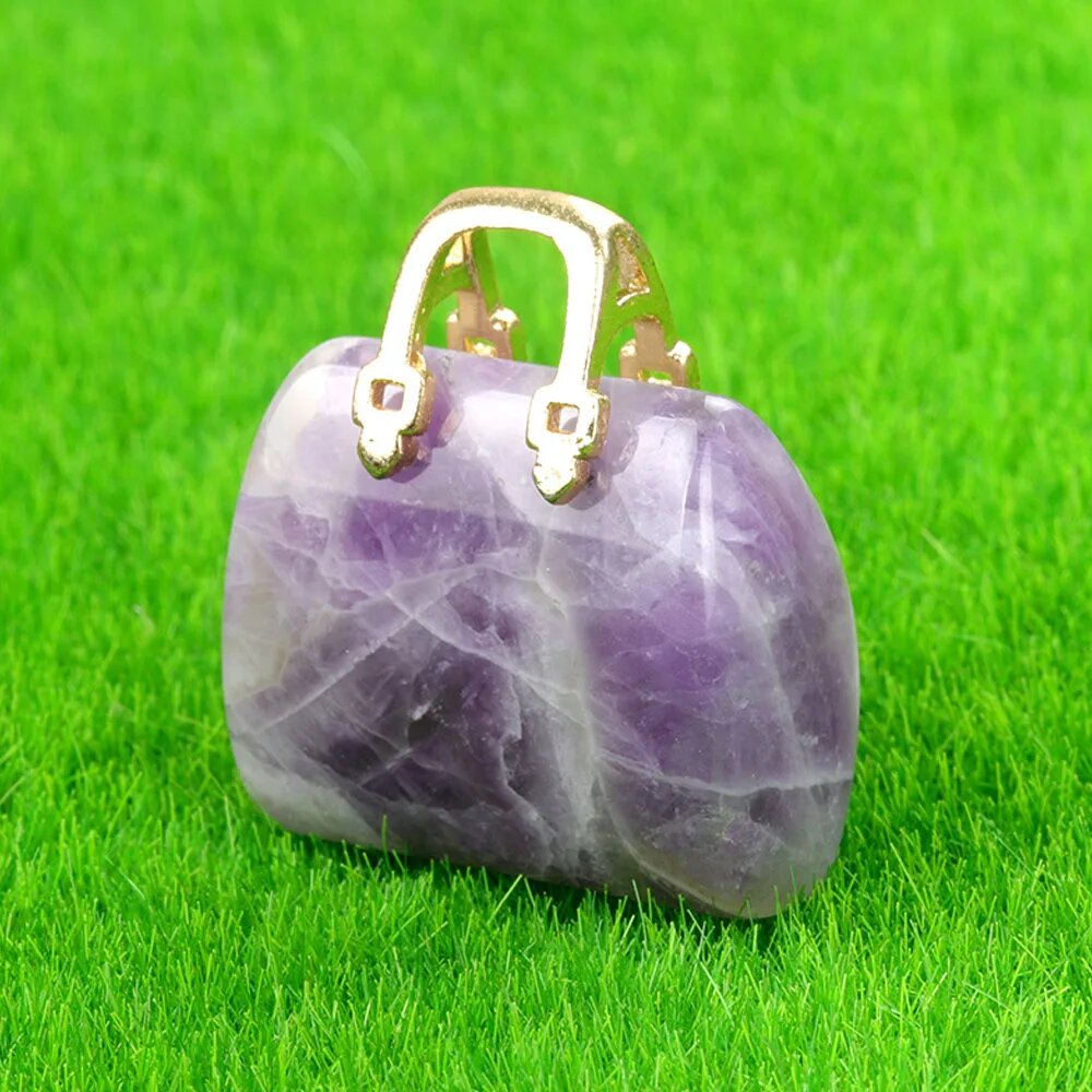 Подвеска агат аметист 25x28 мм для ювелирных изделий Фиолетовый, Amethysts