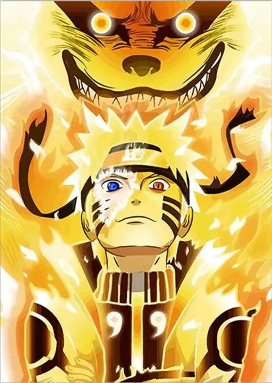 Алмазная картина "Наруто" алмазная огранка 40х50 см,40X50CM, белый