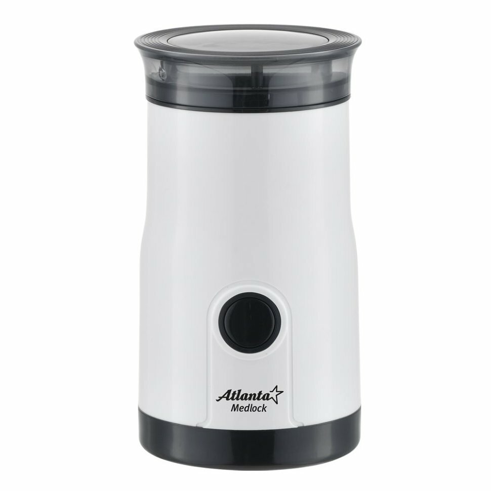 Кофемолка электрическая мощная для кофе ATH-3398 белая