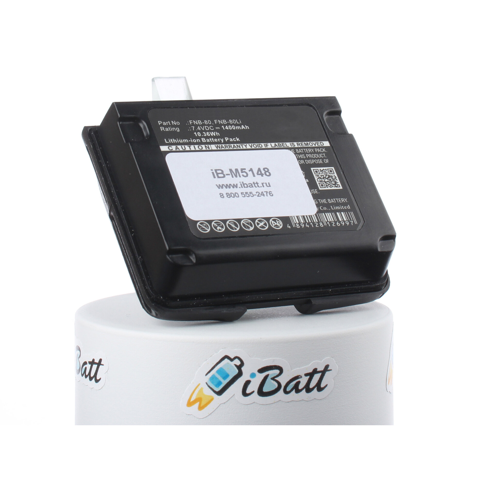 Аккумуляторная батарея iBatt 1400mAh для раций Yaesu VX-5R, VX-6R, VX-7R (FNB-58Li, FNB-80Li)