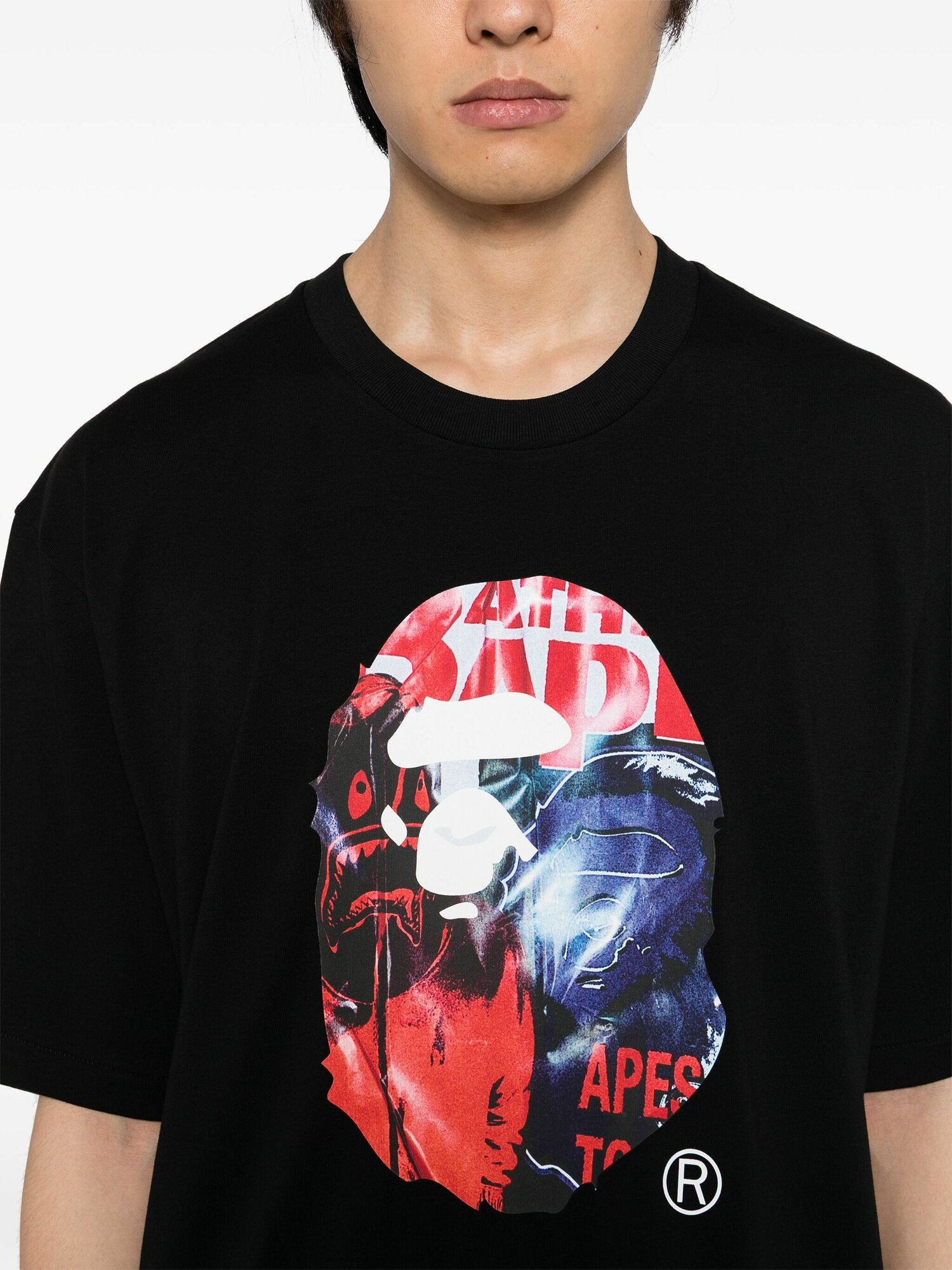 Футболка A BATHING APE, размер 2XL, черный — фото 1