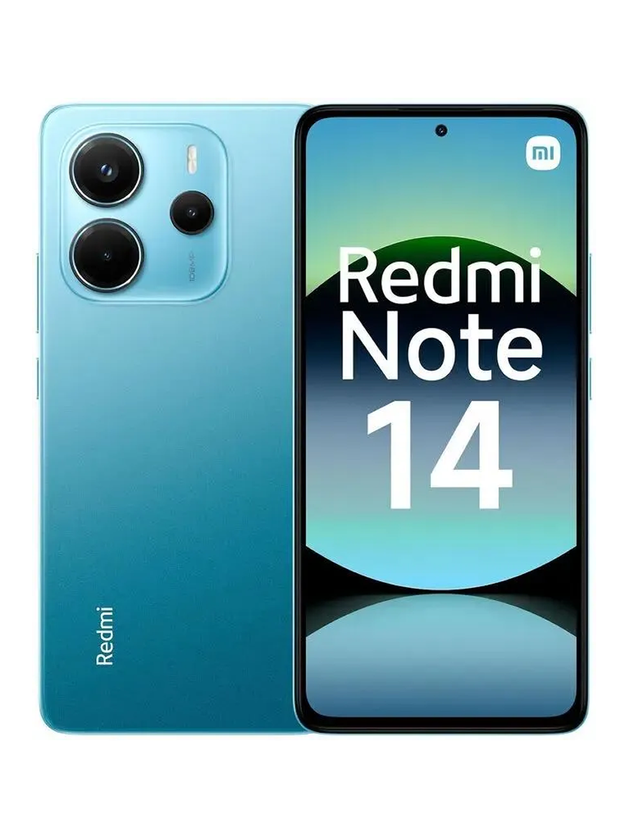 Смартфон Xiaomi Redmi Note 14 8/256Gb Global, Dual nano SIM, NFC, Ocean Blue (голубой)