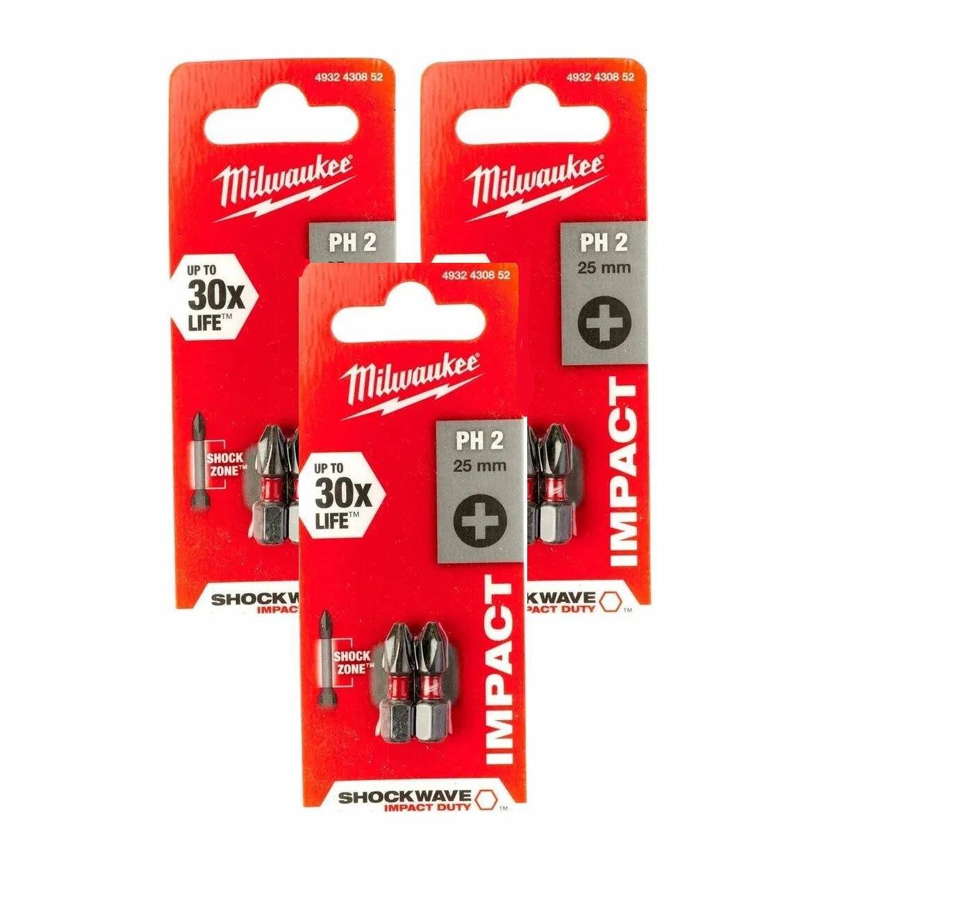 Бита Milwaukee SHOCKWAVE (6 шт; PH2; 25 мм)