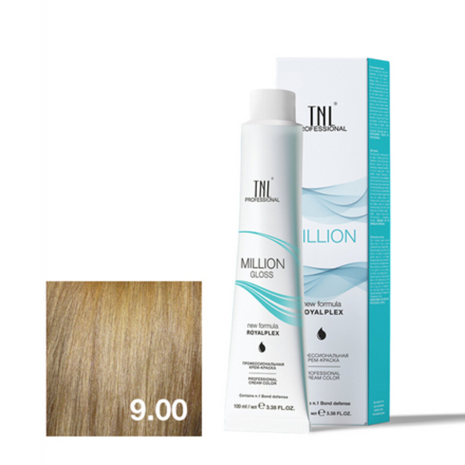TNL Million Gloss оттенок 9.00 Очень светлый блонд интенсивный 100 мл