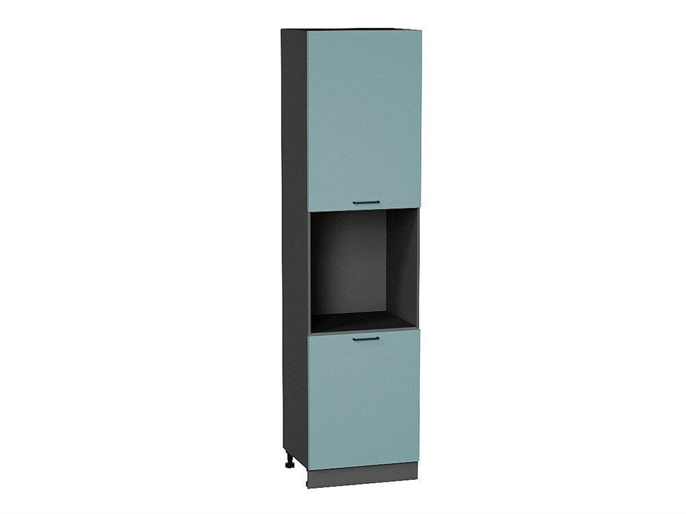 VVT Шкаф пенал с 2-мя дверцами под технику Флэт Graphite, Grey-green In 2S, 2340 В*Ш*Г 2336*600*574, фасад ЛДСП Grey-green In 2S, корпус Graphite Grey-green In 2S