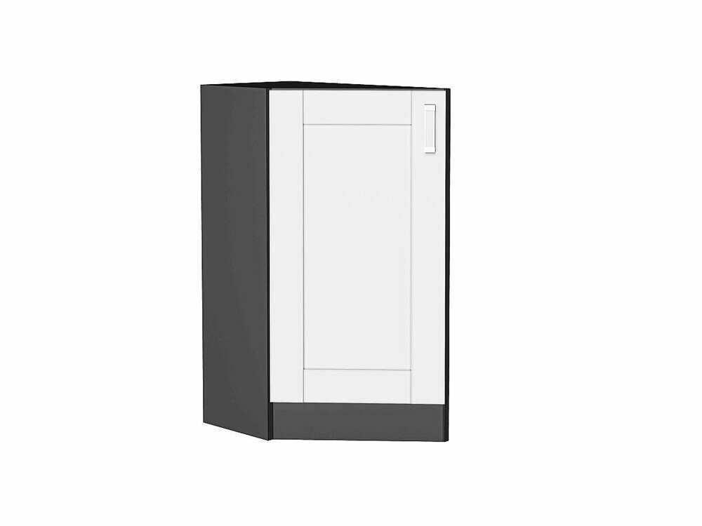 VVT Шкаф нижний торцевой Лофт Graphite, White Silk В*Ш*Г 816*296*554, фасад МДФ White Silk, корпус Graphite White Silk