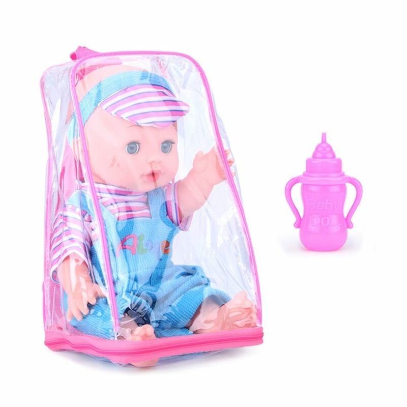 Имитационная говорящая кукла baby rebirth doll-10 маленький синий рюкзак 10