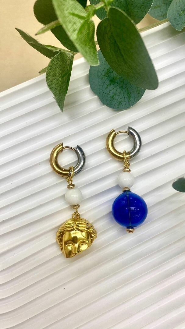 Серьги, стекло