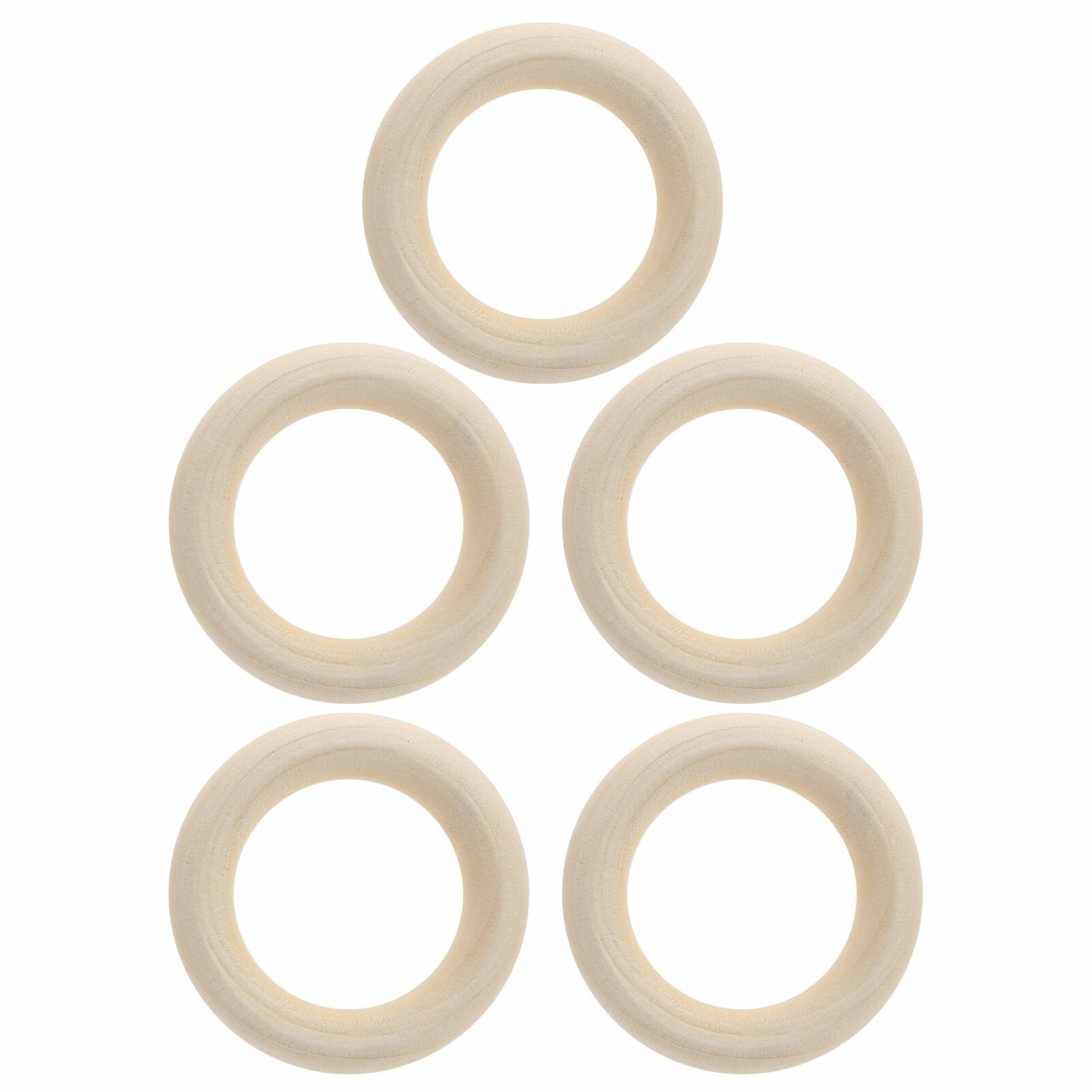 Незавершенные деревянные кольца для DIY прорезывателей, 5 шт, 40 мм