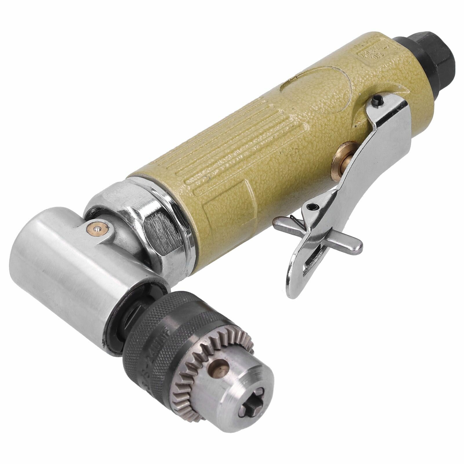 Пневматическая угловая дрель 90 градусов, мощная, для сверления и резьбовой обработки, материал: цинковый сплав, 25000 об/мин, 90PSI
