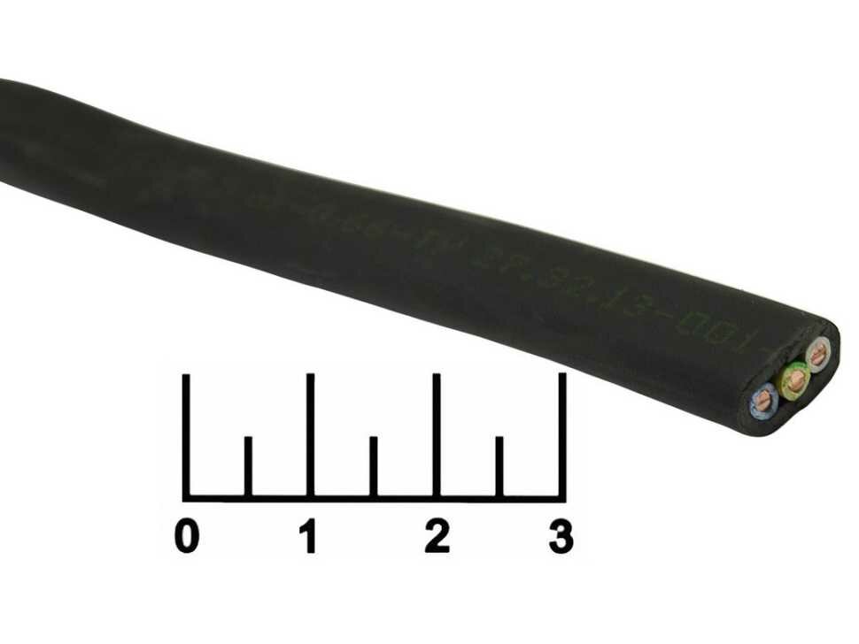 Кабель ВВГ-П (НГ(А)) 3*2.5 черный плоский (ГОСТ)