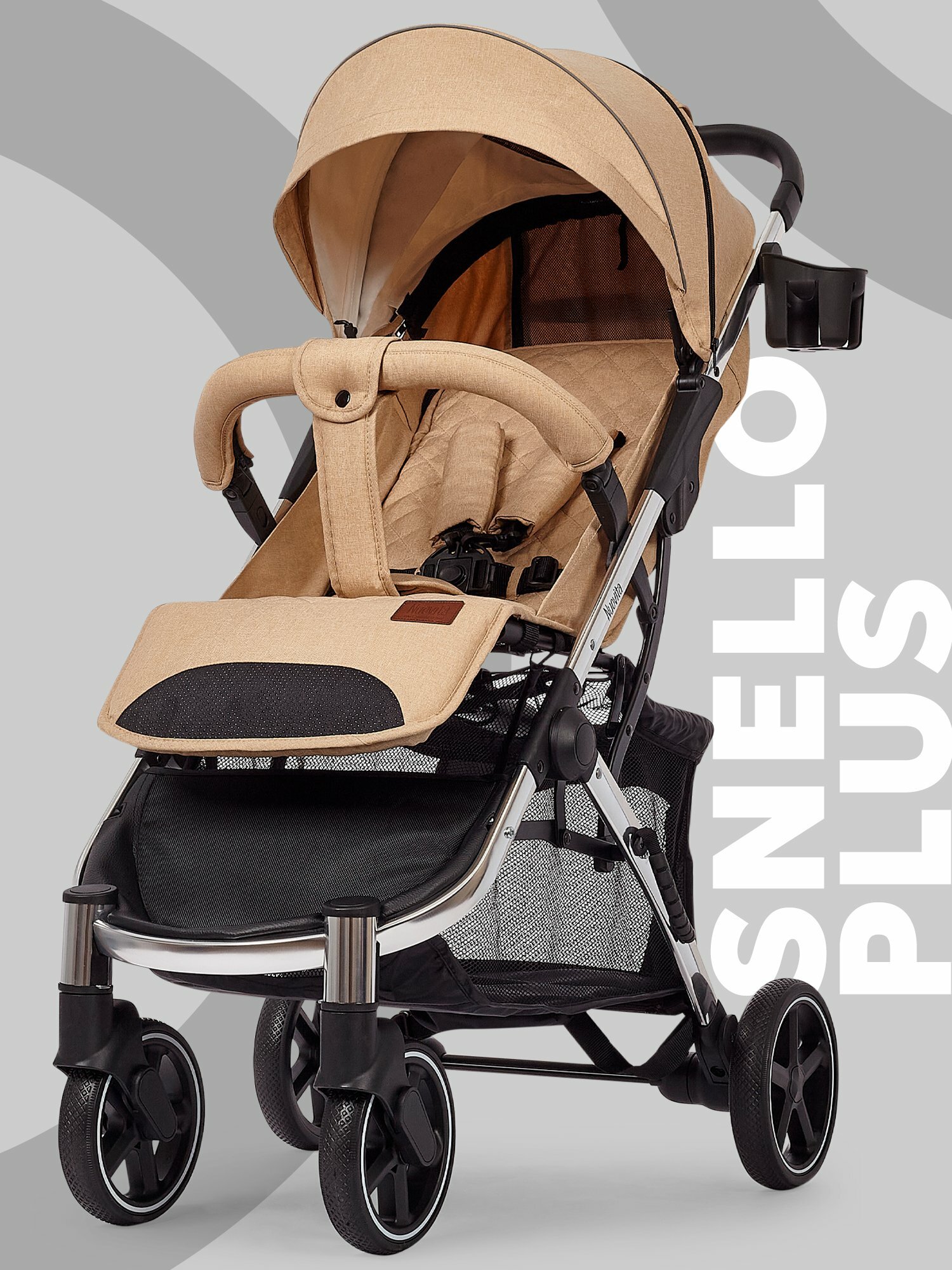 Прогулочная коляска Nuovita Snello Plus от 6 мес Beige/Бежевый