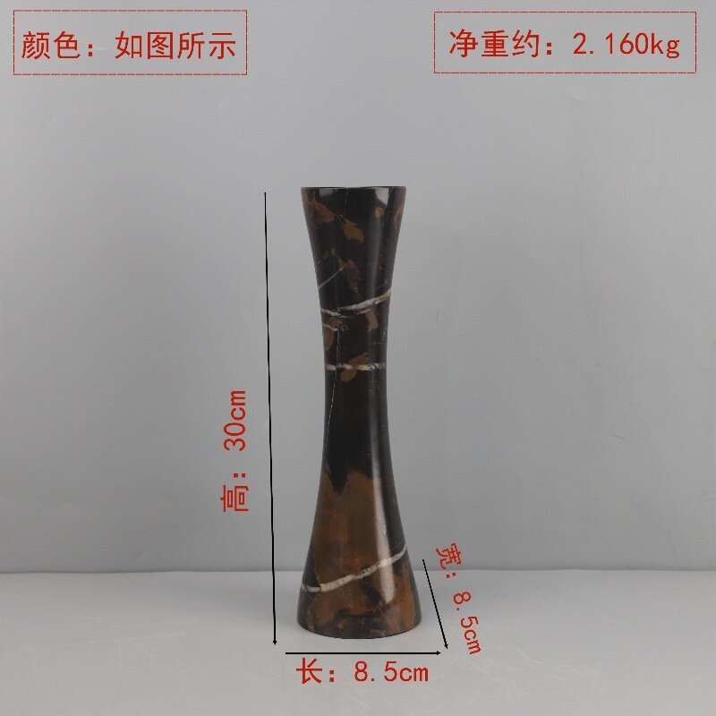 Подсвечник Chaojie "Ваби-саби", мрамор, черный, высота 8,5 см