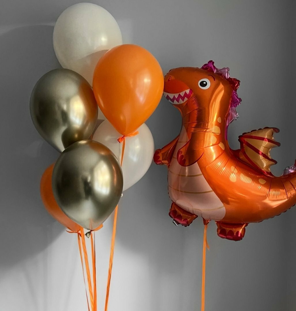 Набор шаров с гелием «Дино-праздник»