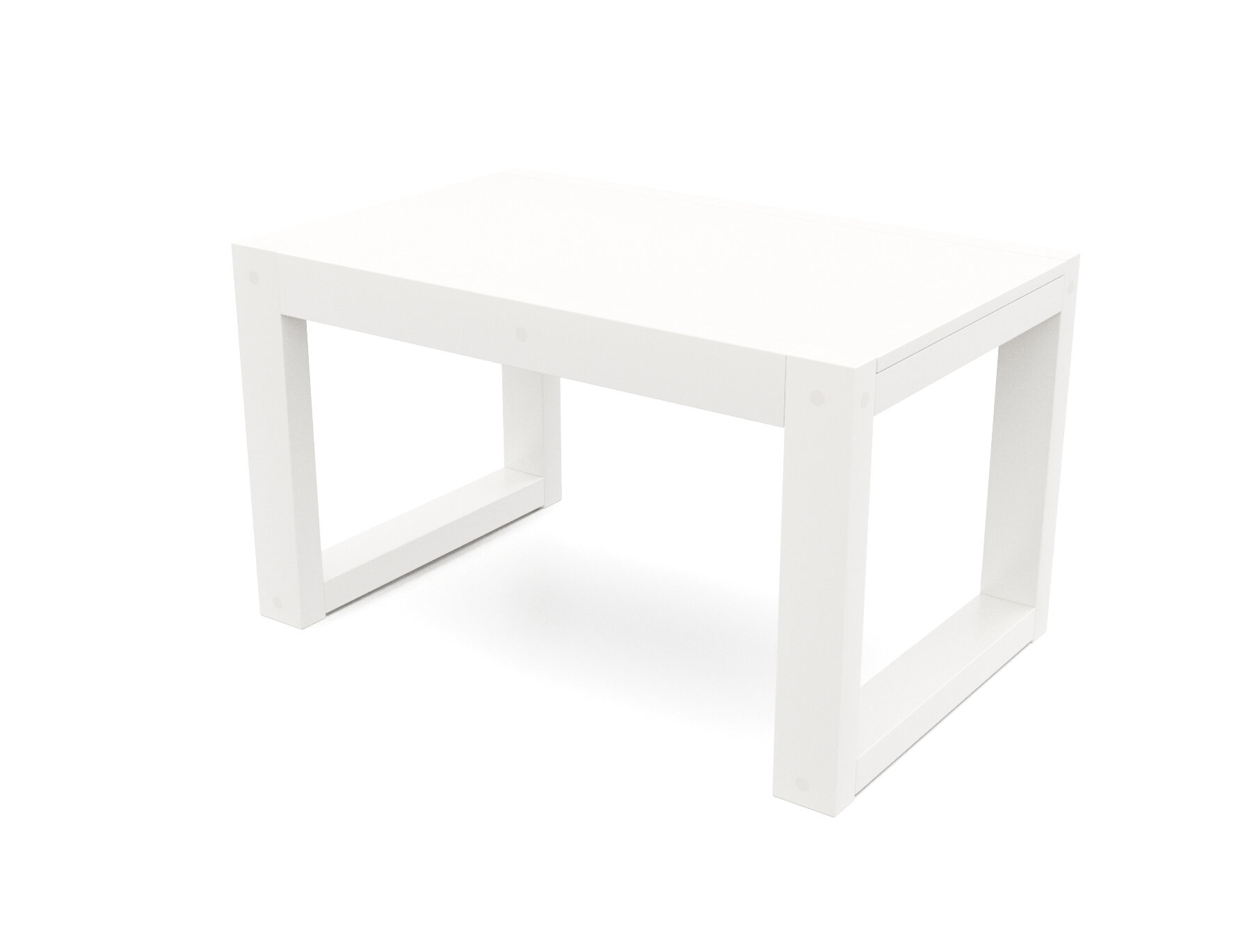 Столик садовый Arsko Амбер, массив дерева, белый, 80x50x45 см