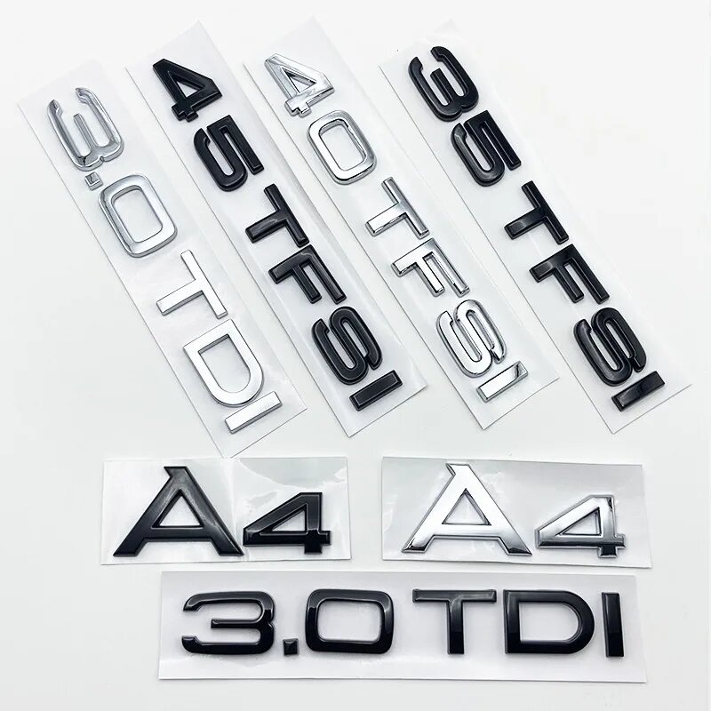 Наклейка на багажник 45TFSI(21MM) giossy black