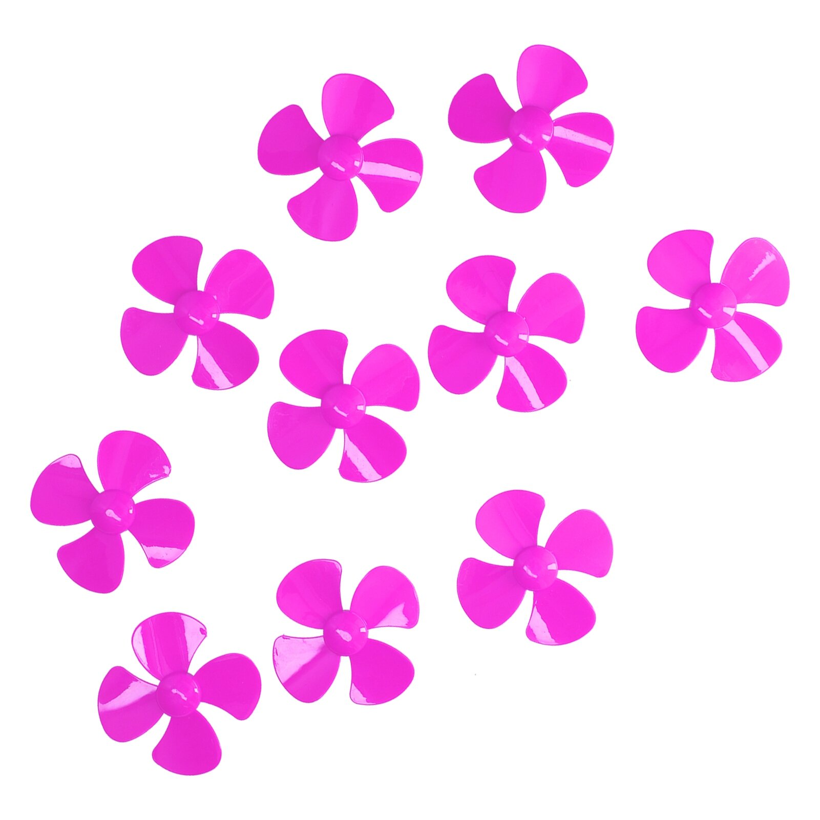 Пропеллеры 10 шт, 60 мм, 4 лопасти, розовый, отверстие 2 мм