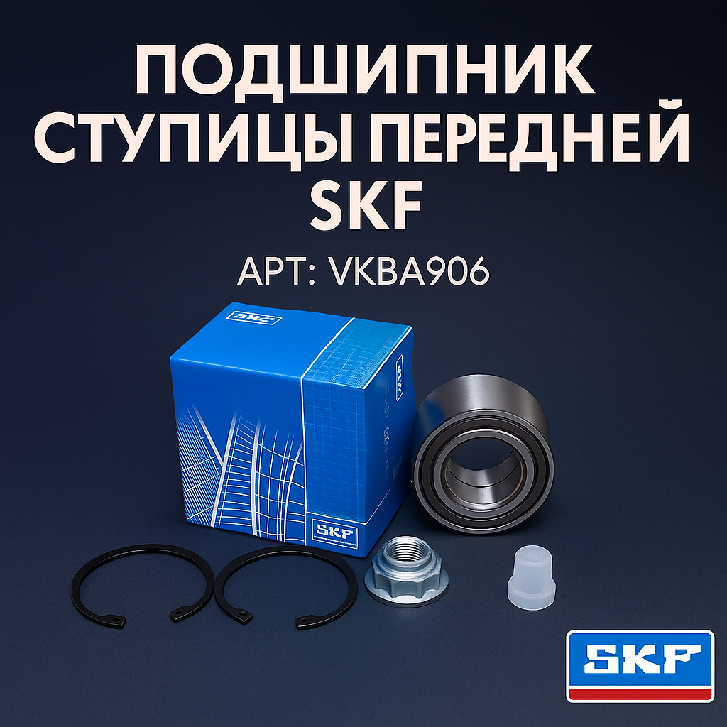 Подшипник ступицы передний SKF VKBA 906 для Seat Arosa, Volkswagen Golf, Jetta, Polo