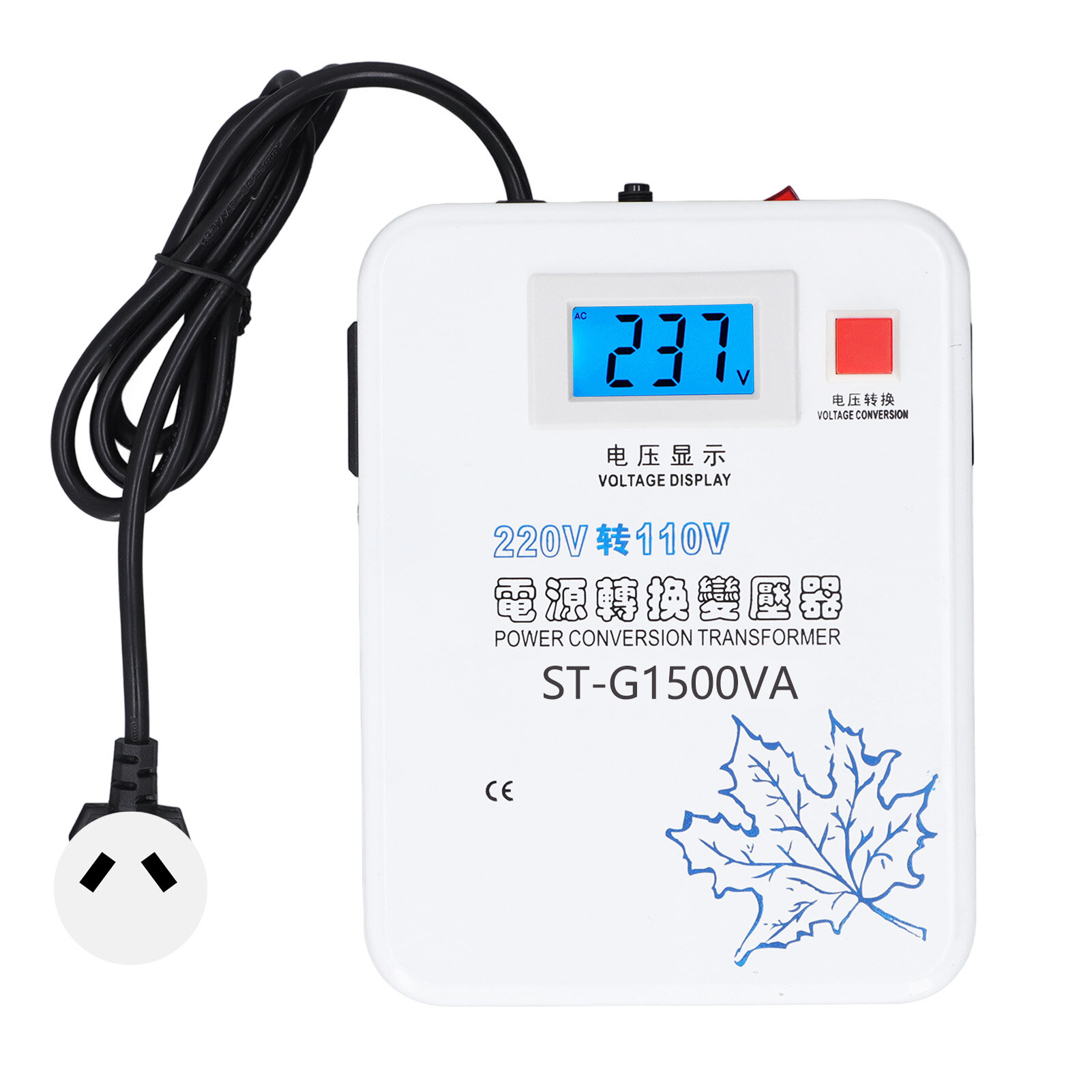 Понижающий трансформатор 1500W, однофазный, 220/110В, низкая частота