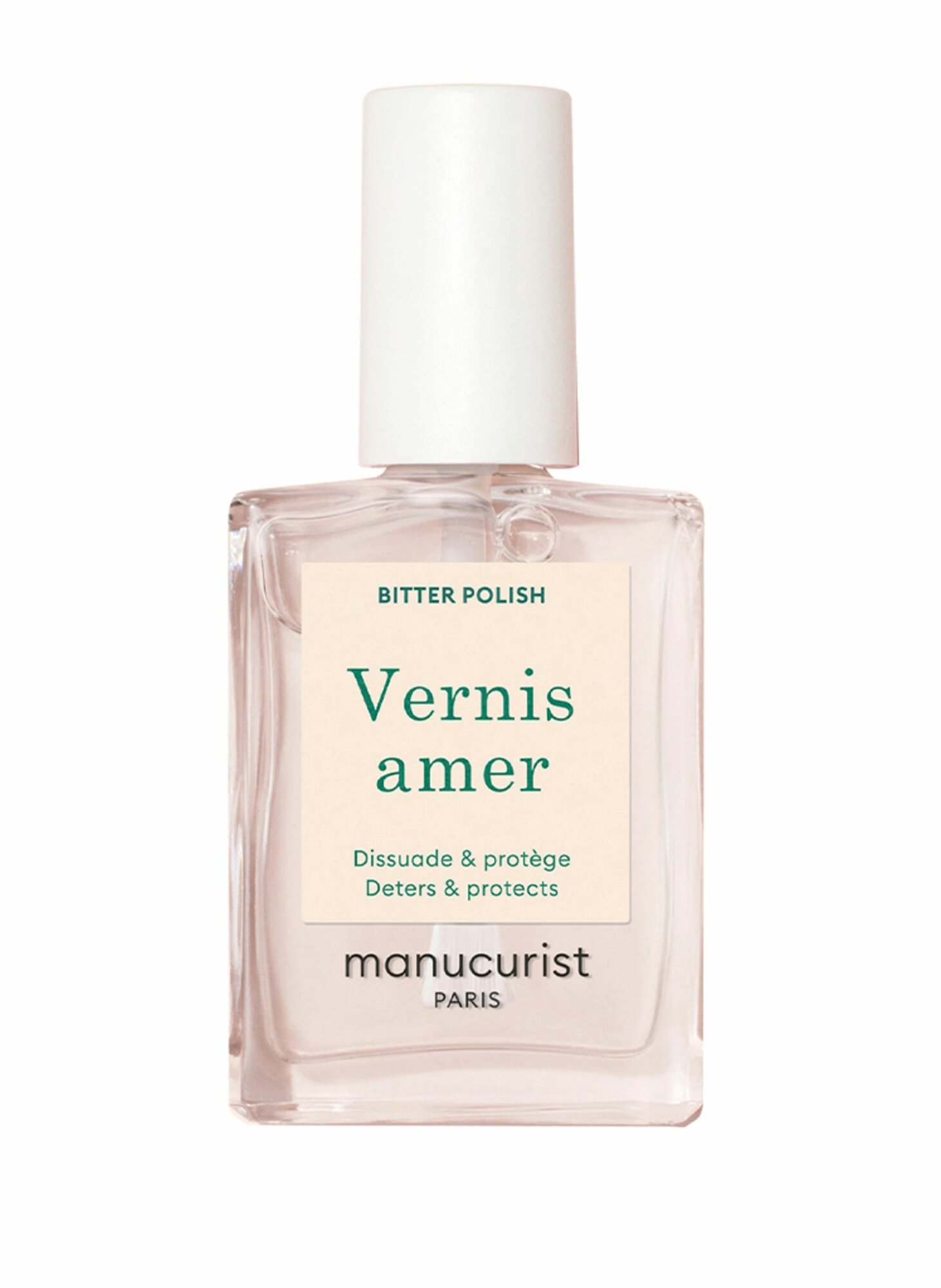 Лак для ногтей Manucurist VERNIS AMER, 15мл, прозрачный, усиленный горький вкус