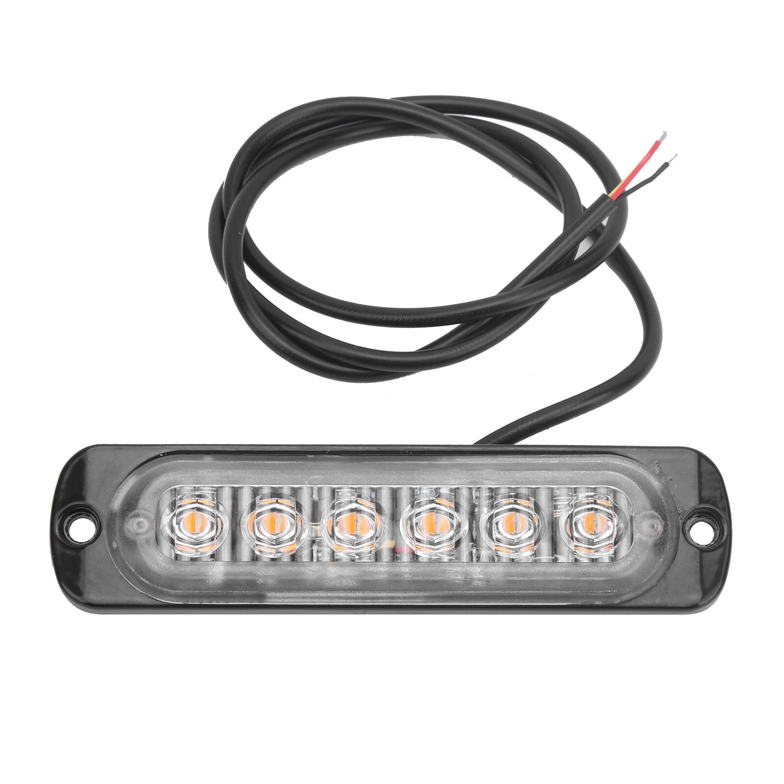 Стробоскопическая лампа аварийного мигающего предупредительного сигнала 12 В 6 светодиодов желтого освещения для грузовика, автомобиля, мотоцикла