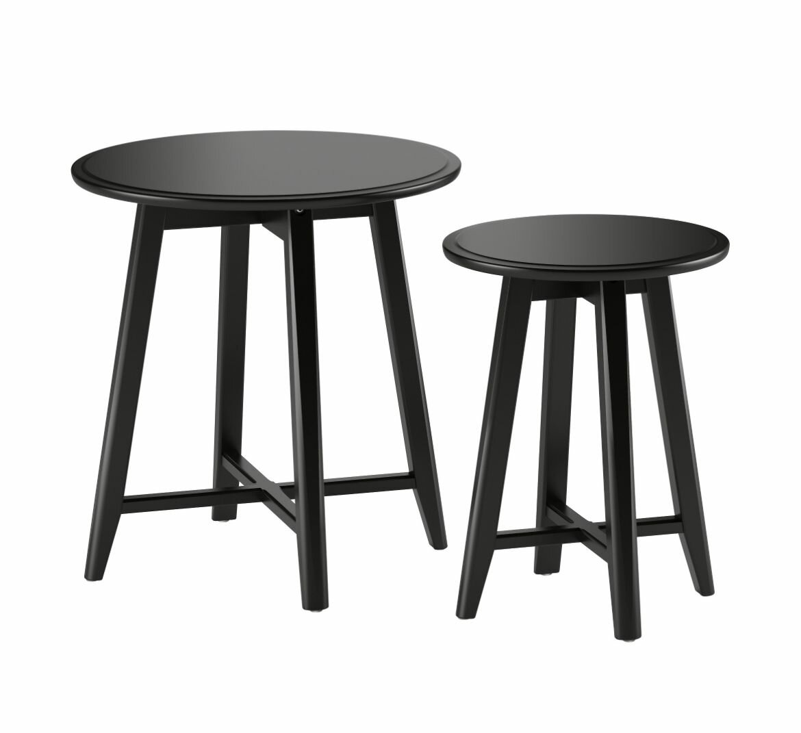 KRAGISTA Комплект столов, 2шт, цвет черный